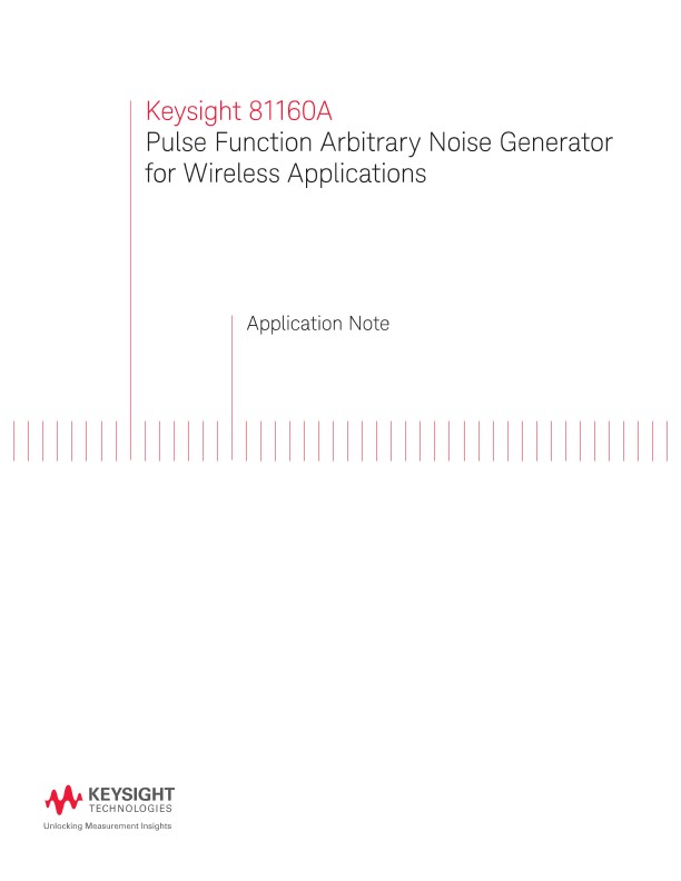 Pulse Function Arbitrary Noise Generator for Wireless Applications PDF Asset Page | Keysight